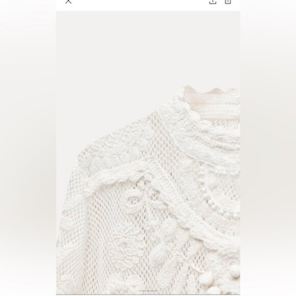 Zara | Tops | Zara Embroidered Top Zw Collection | Poshmark